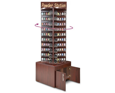 Deluxe Rotary Powder Rack - Holds 360 Jars | Meridianspas.com ...