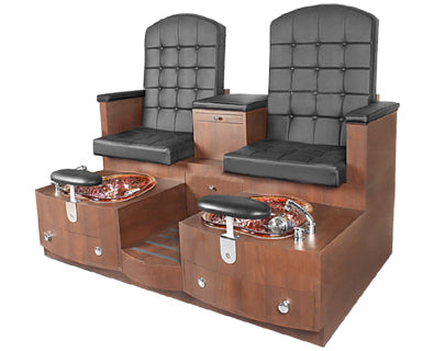 Paris Double Pedicure Bench - Heated Seats | Meridianspas.com ...